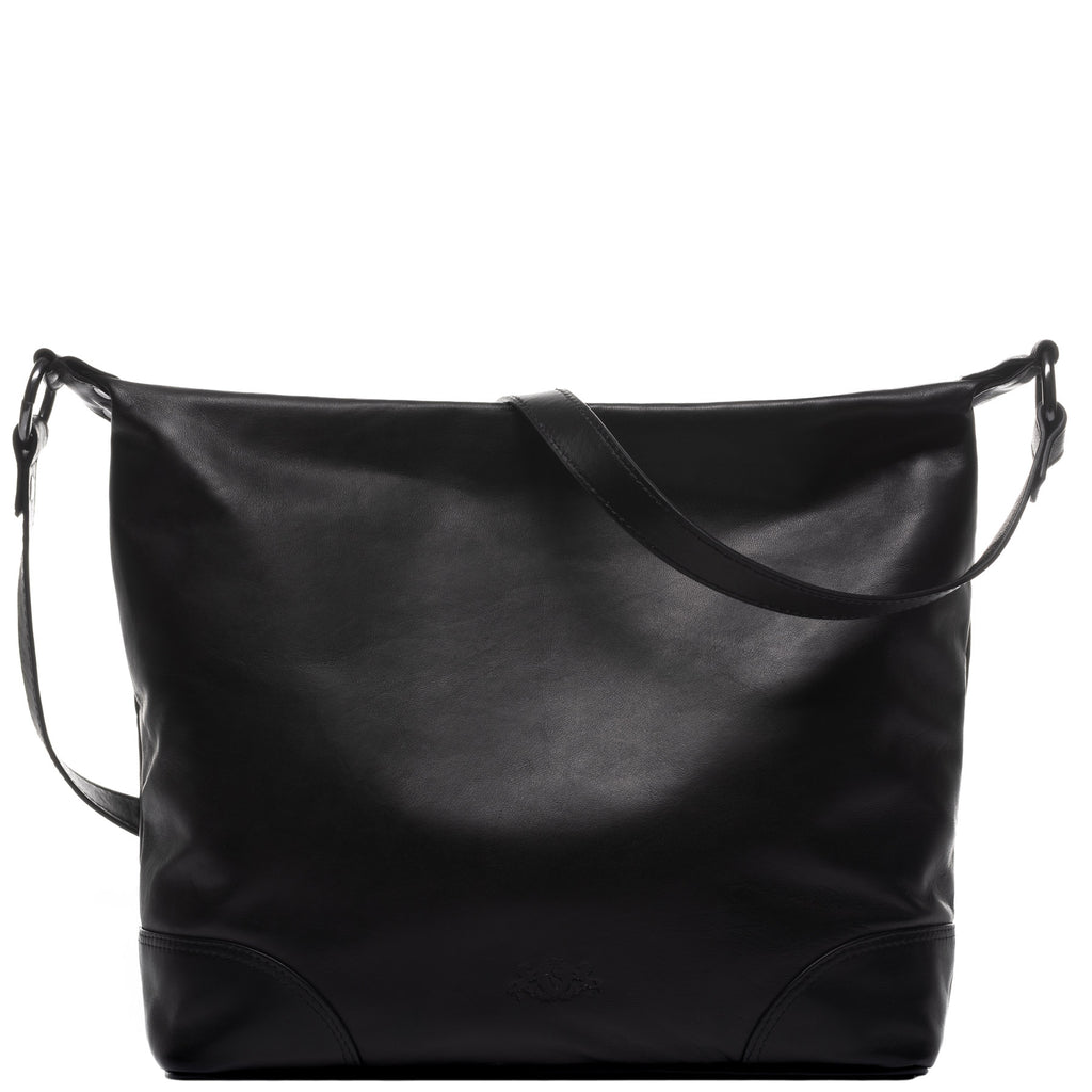Beuteltasche DAISY Glattleder schwarz